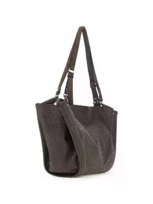 GIANNI CHIARINI Bloom Ostrich-effect Leather Shoulder Bag