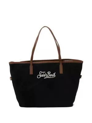 MC2 SAINT BARTH City Bag Logo-embroidered Tote Bag - Black
