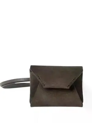 Brunello Cucinelli Suede Wristlet Clutch Bag - Brown