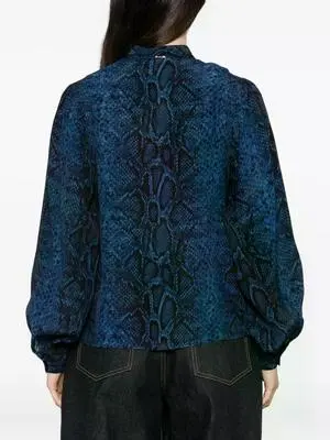TWINSET Snake-print Puff-sleeve Shirt