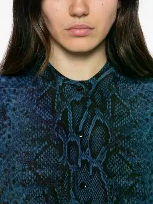 TWINSET Snake-print Puff-sleeve Shirt