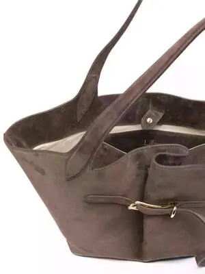 LIFFNER Belted Suede Tote Bag