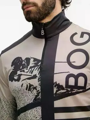Bogner Verti Graphic-print Half-zip Ski Top