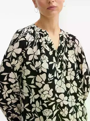 BENETTON Floral-print Long-sleeve Blouse