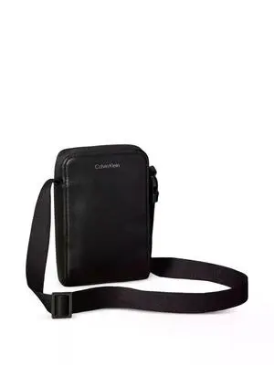 Calvin Klein Logo-plaque Textured-finish Shoulder Bag