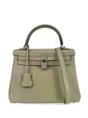 Hermès 2017 25 Kelly Retourne Leather Tote Bag - Green