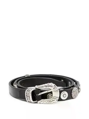 ALBERTO LUTI Embellished Belt - Black