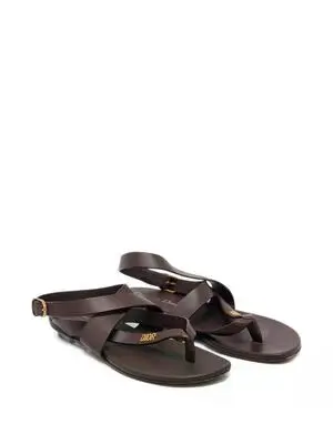 Dior Up Ankle-strap Flat Sandals - Brown
