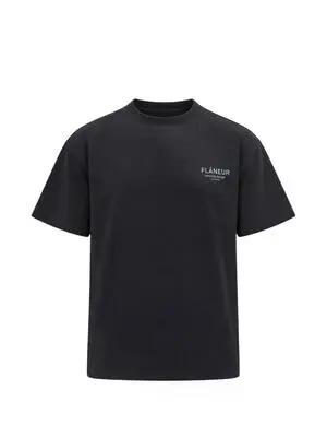 FLANEUR Sound & Design Studio Logo-print Cotton T-shirt - Black