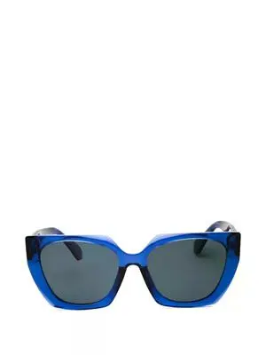 PRIVE REVAUX Tropic Nights Geometric-frame Sunglasses - Blue