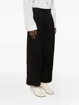Soh Houndstooth-pattern Turn-up Trousers