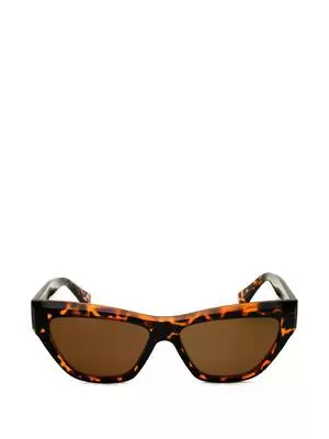 PRIVE REVAUX Snatched Tortoise-shell Cat-eye Sunglasses Brown