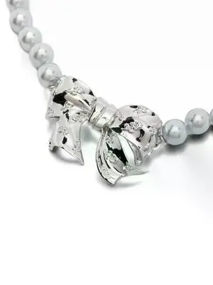 SHUSHU/TONG Bow-pendant Faux-pearl Necklace