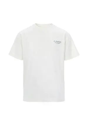 FLANEUR Sound & Design Logo-print Cotton T-shirt - Neutrals