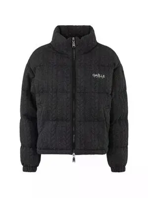 GAELLE PARIS Cable-knit Padded Jacket - Grey