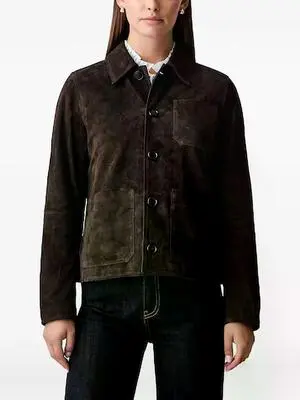 JOOP! Suede Button-up Jacket - Brown