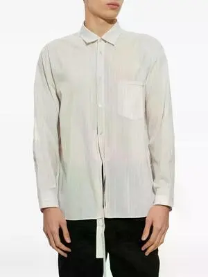 POST ARCHIVE FACTION Pinstripe Back-slit Shirt