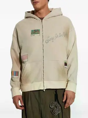 SONG FOR THE MUTE Graphic-print Zip-up Hoodie