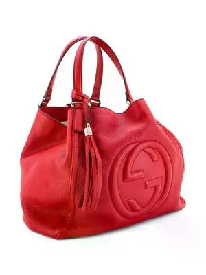 Gucci Soho Leather Medium Shoulder Bag - Red