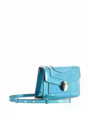 BVLGARI Serpenti Forever Metallic Leather Small Shoulder Bag