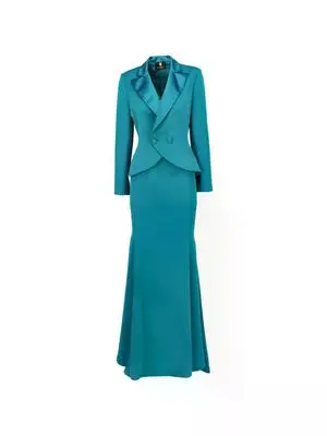 MARCO GABRIELLI ATELIER Peplum Blazer And Maxi Skirt Set