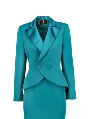 MARCO GABRIELLI ATELIER Peplum Blazer And Maxi Skirt Set
