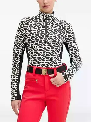 Bogner Jasmina Monogram-print Half-zip Top