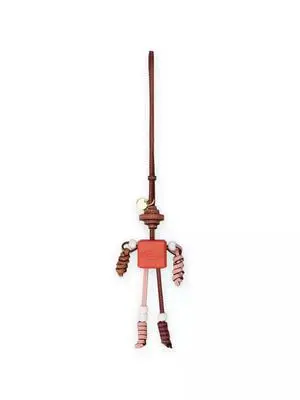 TOD'S Robot Charm In Leather - Brown