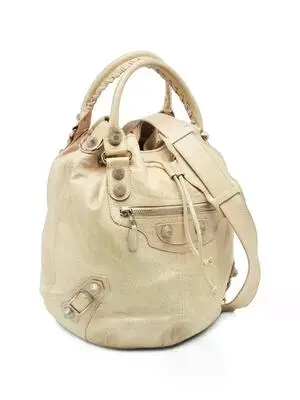 Balenciaga Giant Brogue Pompon Bucket Bag
