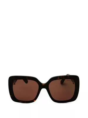 SWAROVSKI Tortoiseshell-effect Oversized Sunglasses - Brown