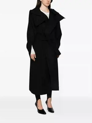 Issey Miyake Belted Oversized-collar Coat
