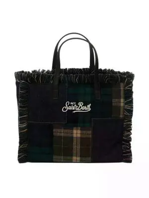 MC2 SAINT BARTH Colette Patchwork Fringed Tote Bag