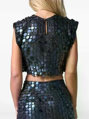 JBQ Nori Sequin-embellished Top - Blue