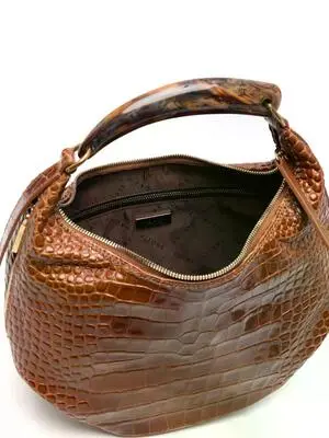 VISONA` Ambra Croc-effect Leather Tote Bag