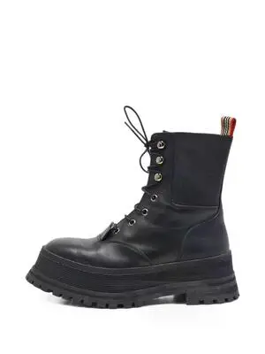 Burberry Iconic Stripe Platform Ankle Boots