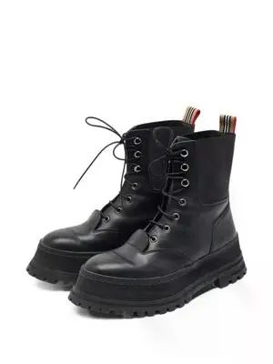 Burberry Iconic Stripe Platform Ankle Boots
