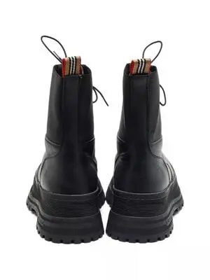 Burberry Iconic Stripe Platform Ankle Boots