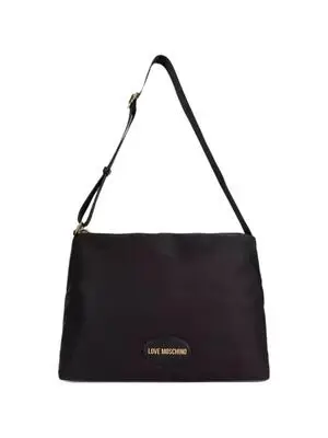 Moschino Logo-plaque Adjustable-strap Shoulder Bag - Black