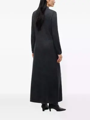 Tommy Hilfiger Monogram-plaque High-neck Maxi Dress