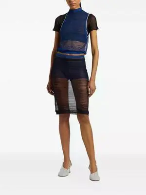 Christopher Esber Refraction Sheer Knit Midi Skirt