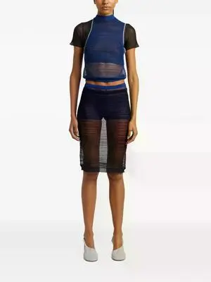 Christopher Esber Refraction Sheer Knit Midi Skirt