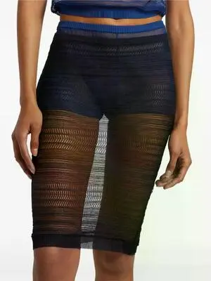 Christopher Esber Refraction Sheer Knit Midi Skirt