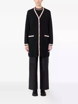 Max Mara Boero Long Wool Yarn Cardigan Ultramarine