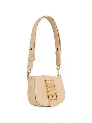 Moschino Logo-plaque Shoulder Bag - Neutrals