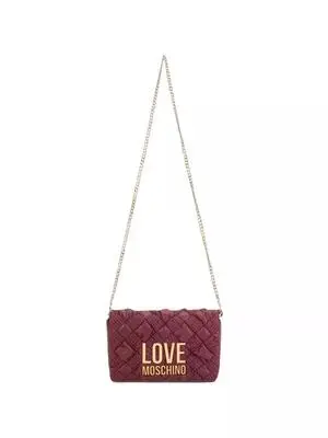 Moschino Quilted Logo-plaque Shoulder Bag