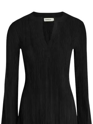 Simkhai Ribbed-knit Long-sleeve Dress
