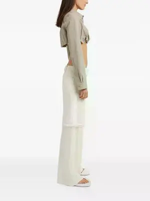 Christopher Esber Ruched Underwire-detail Cropped Shirt