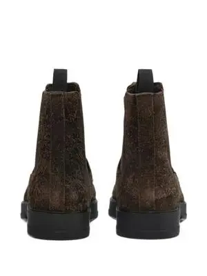 LES DEUX Hairy-suede Chelsea Boots - Brown