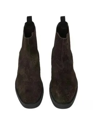 LES DEUX Hairy-suede Chelsea Boots - Brown