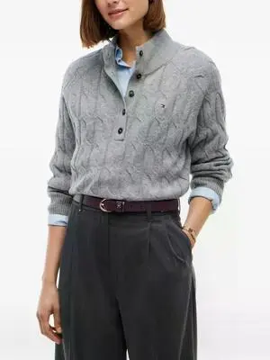 Tommy Hilfiger Cable-knit Button-up Sweater